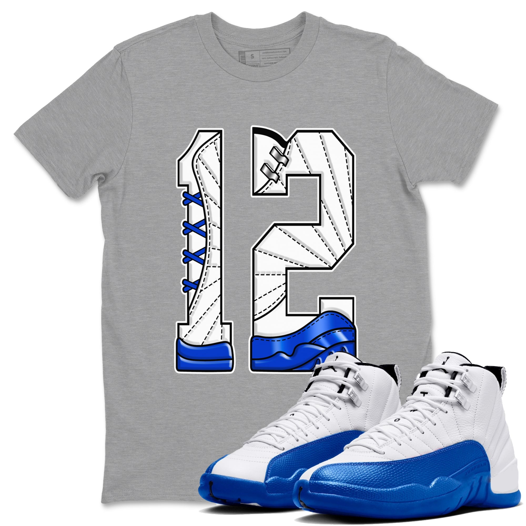 Air Jordan 12 Blueberry | Number 12 Crew Neck Shirt | Drip Gear Zone